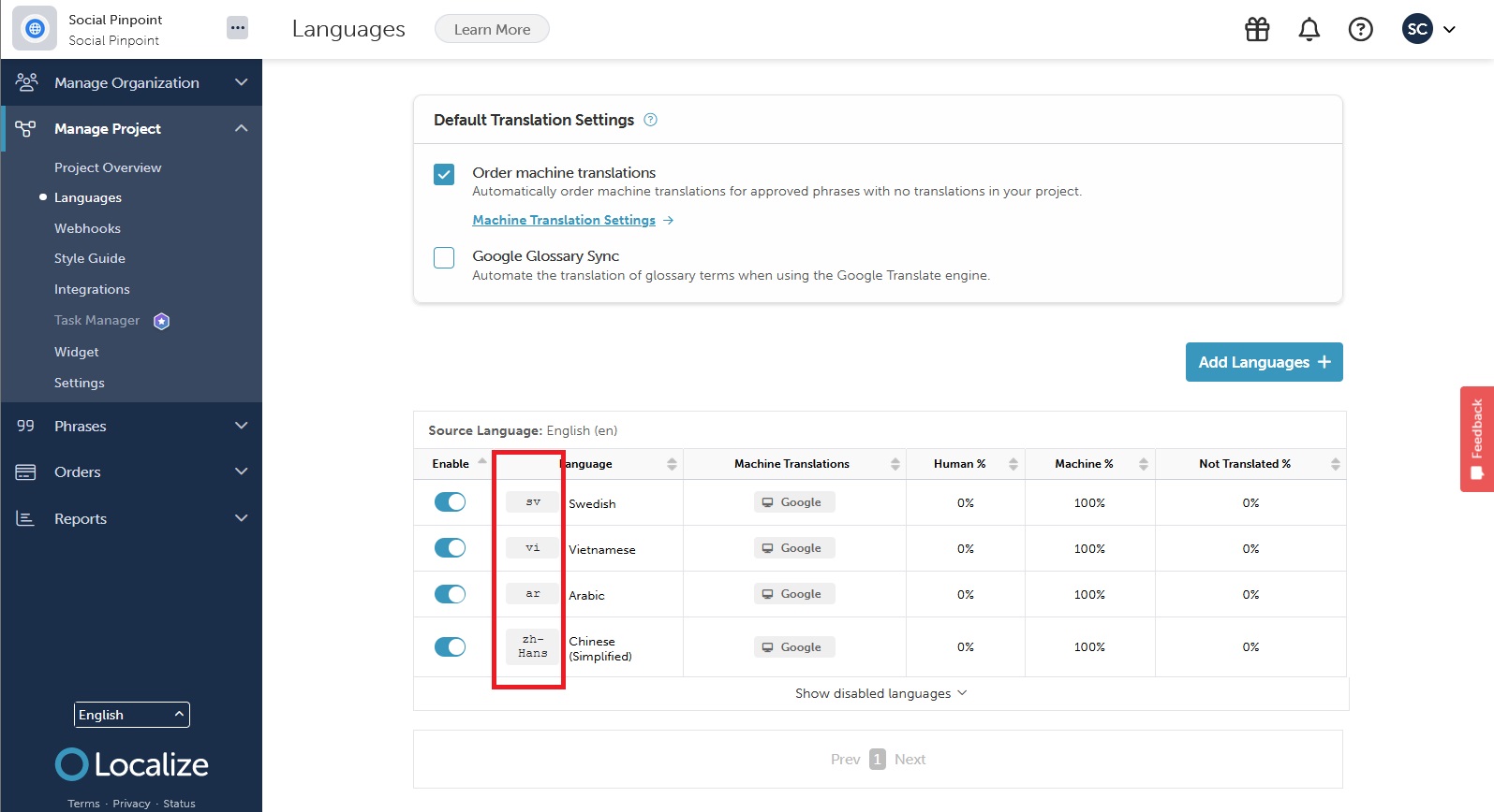 Multilingual Add-on | The Social Pinpoint Learning Centre